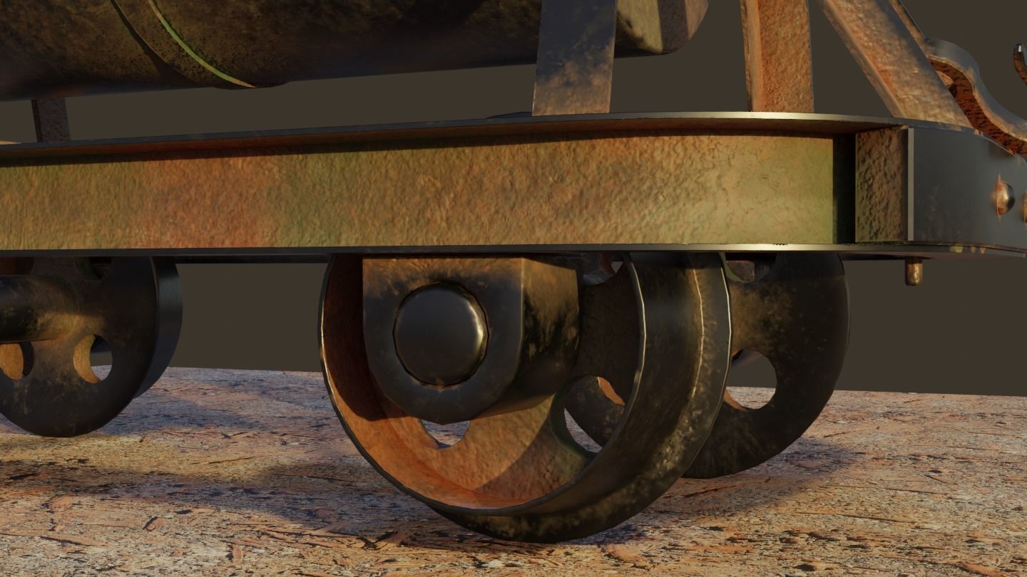 3D model Old Mine Cart VR / AR / low-poly | CGTrader