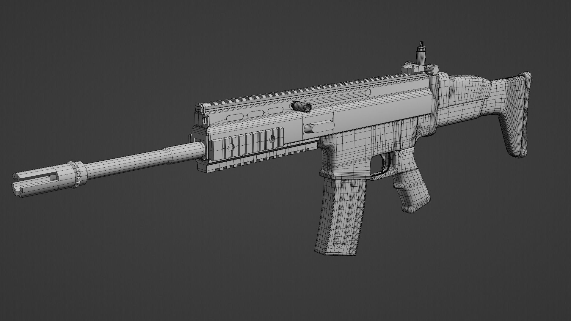 Fn SCAR 3D model | CGTrader