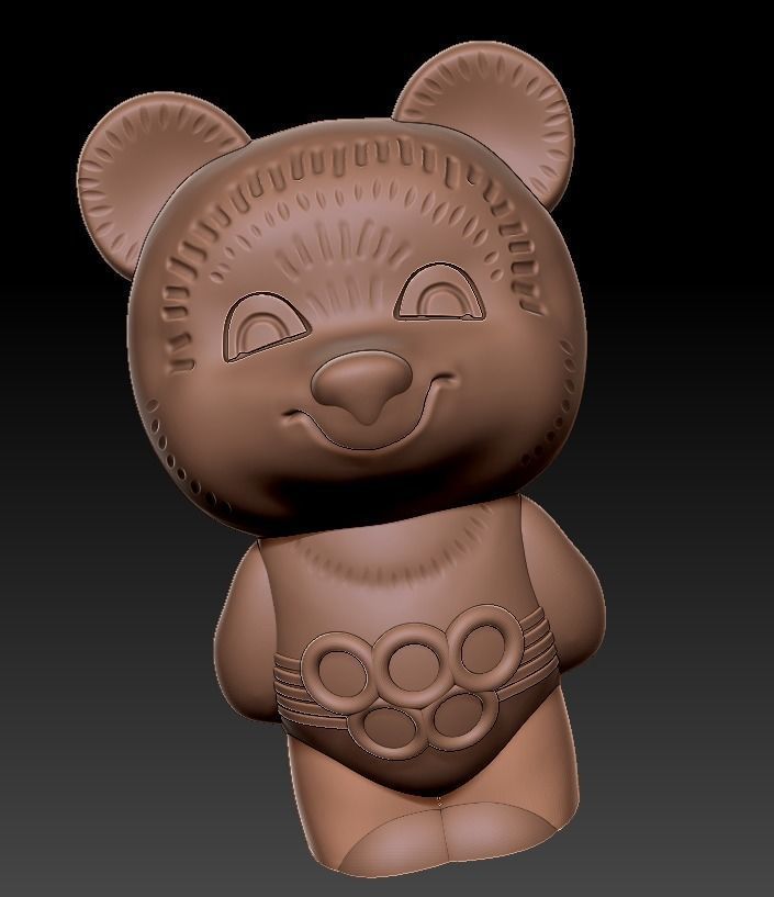 The Olympic Mishka 3D Print model 3D model 3D printable | CGTrader