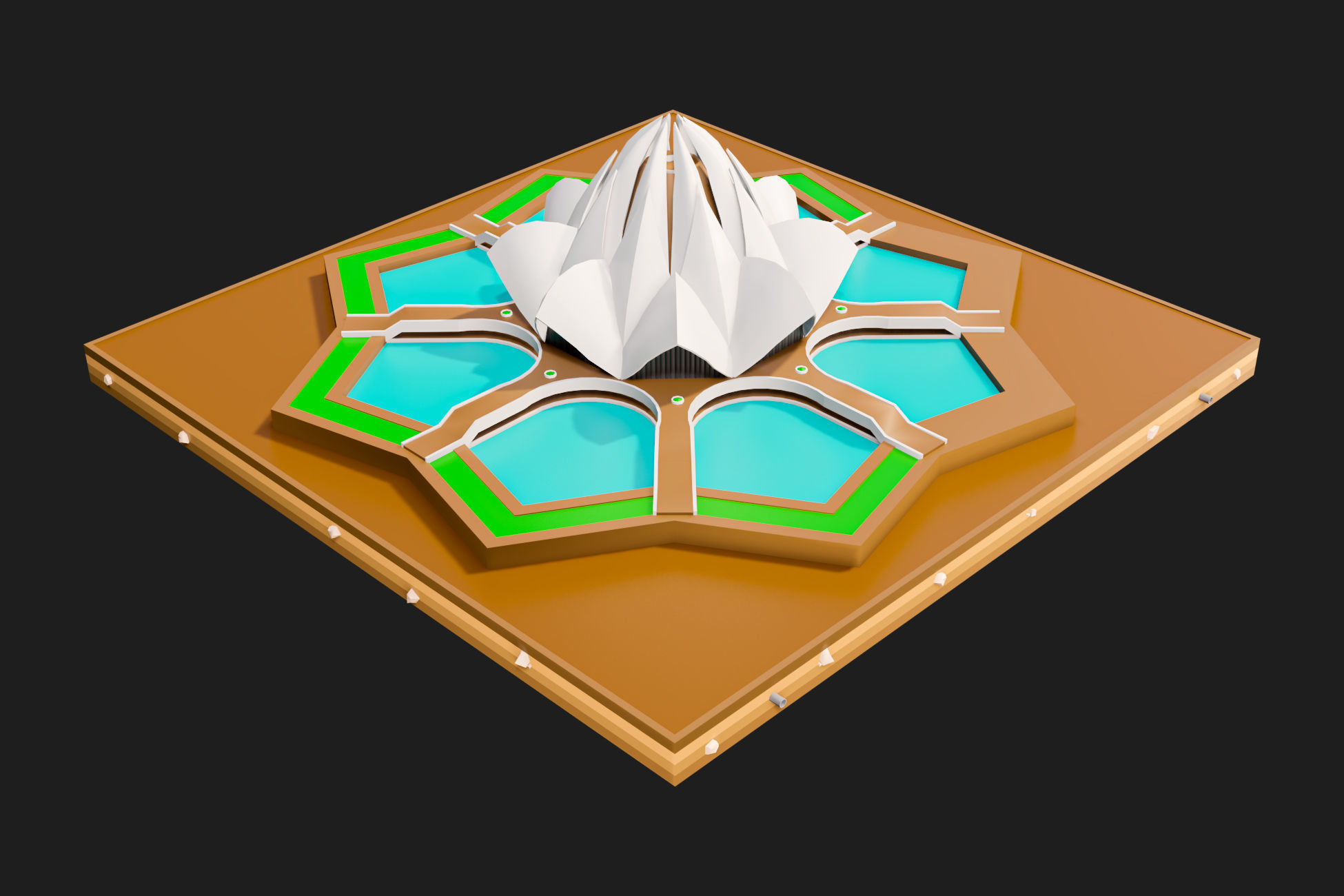 3D model Low Poly Indian Monuments Low-poly Landmarks VR / AR / low ...