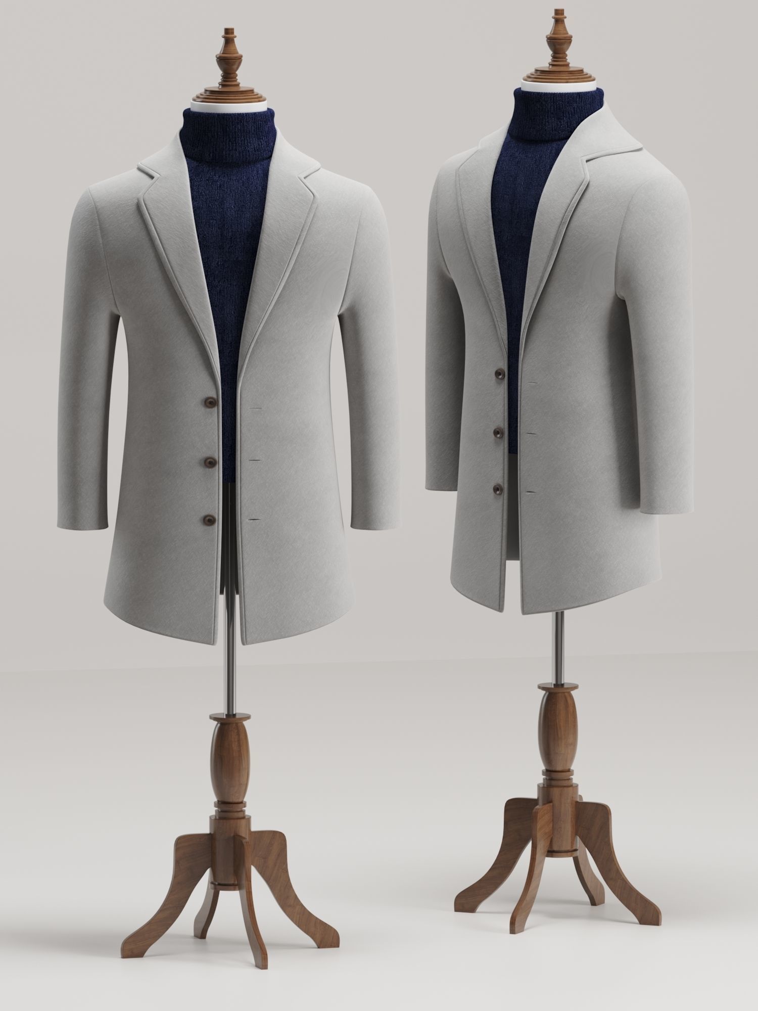 coat for men 3D model | CGTrader