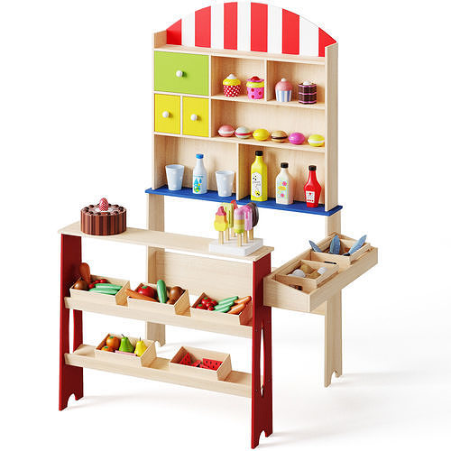 Children Corner Shop By Lelin Toys 3D model | CGTrader
