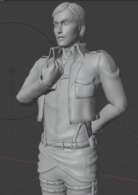 Erwin Smith SNK Attack on Titan shingeki no kyojin 3D model rigged ...