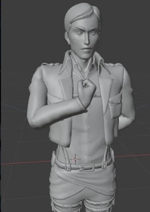 Erwin Smith SNK Attack on Titan shingeki no kyojin 3D model rigged ...