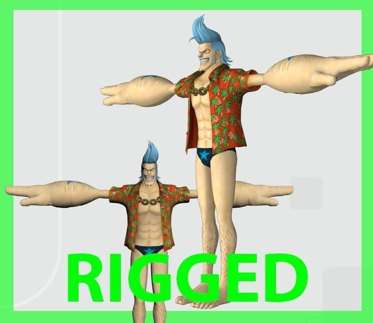 3D model Franky one piece character rigged VR / AR / low-poly | CGTrader
