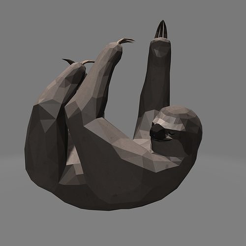 3D model sloth VR / AR / low-poly | CGTrader