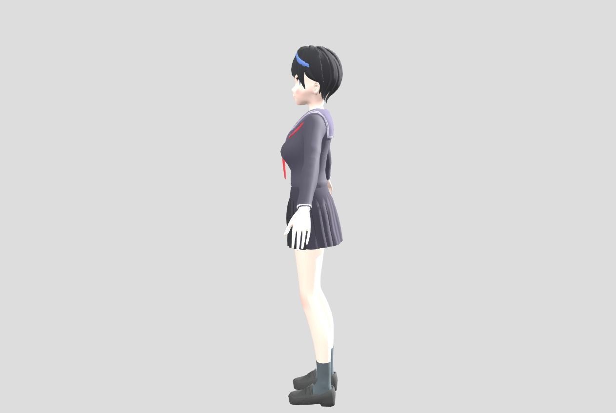 anime girl 2 free 3D model rigged | CGTrader