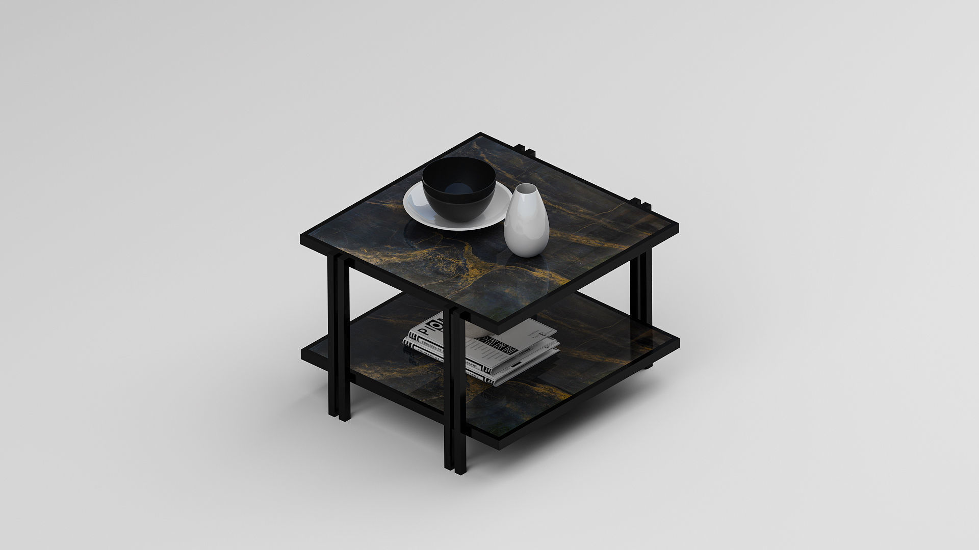COFEE TABLE SET free 3D model | CGTrader