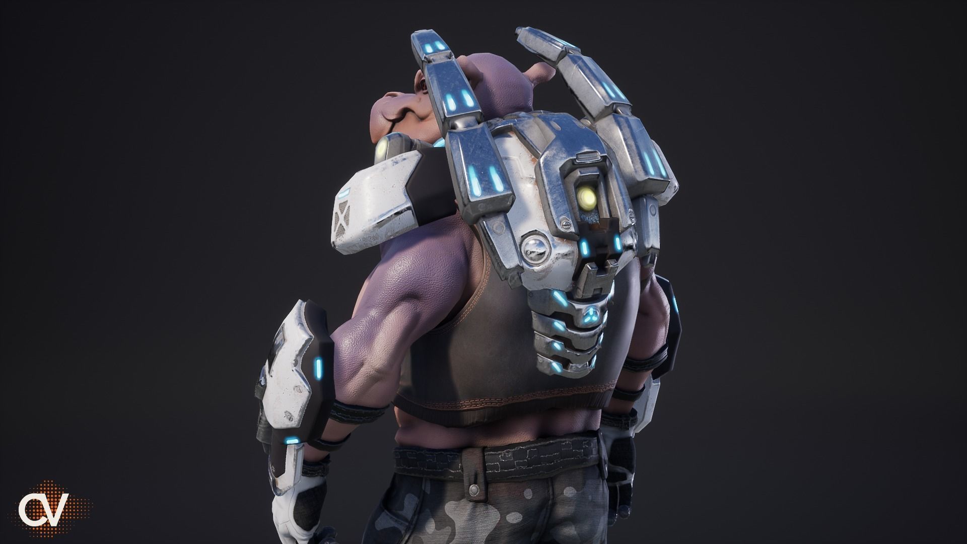 3D model Space Hippo Sci-Fi game Ready VR / AR / low-poly | CGTrader