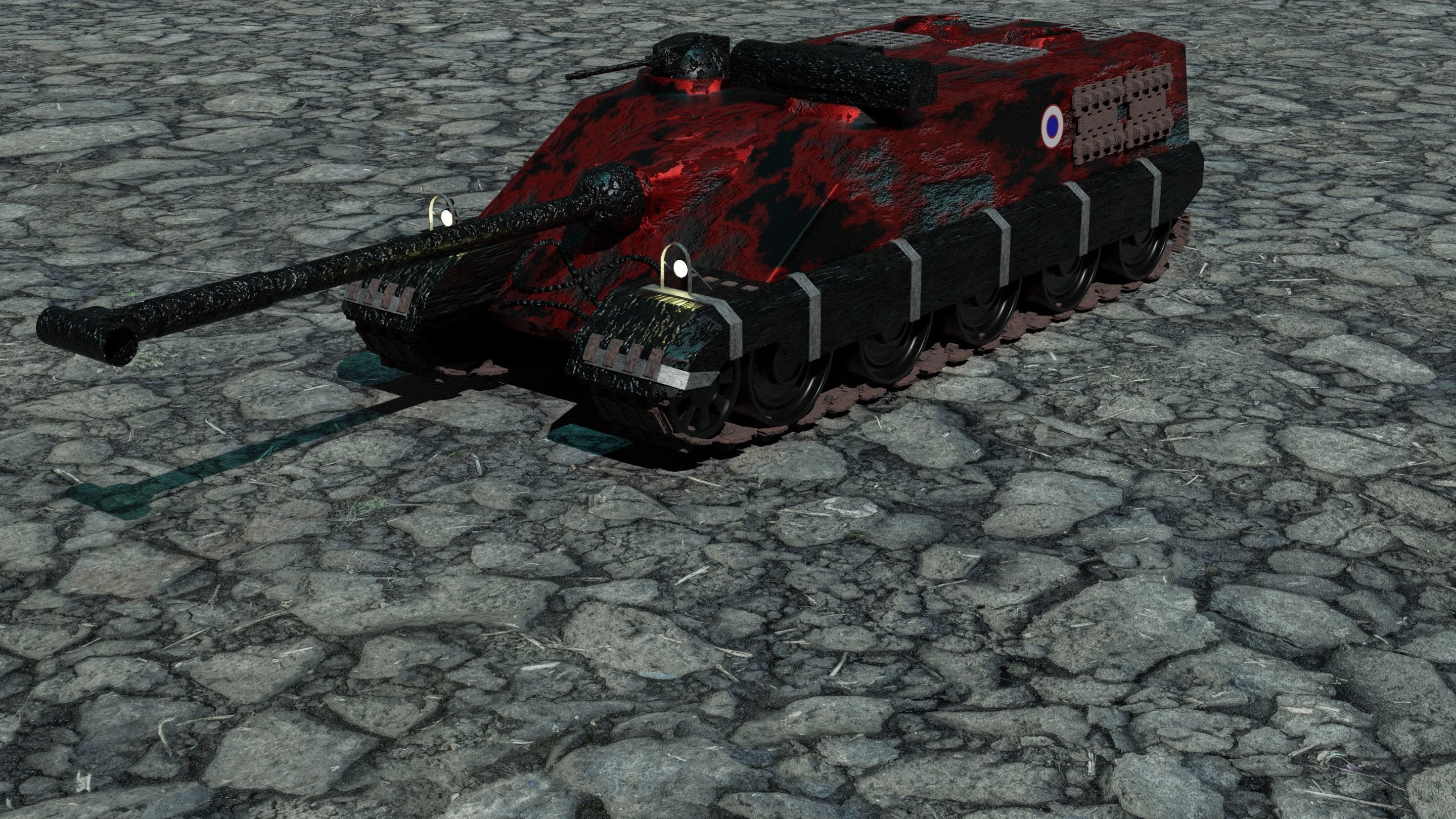 Tank AMX 50 155 FOCH 3D model | CGTrader