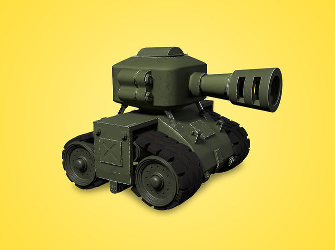 3D model War Tank Cartoon VR / AR / low-poly | CGTrader