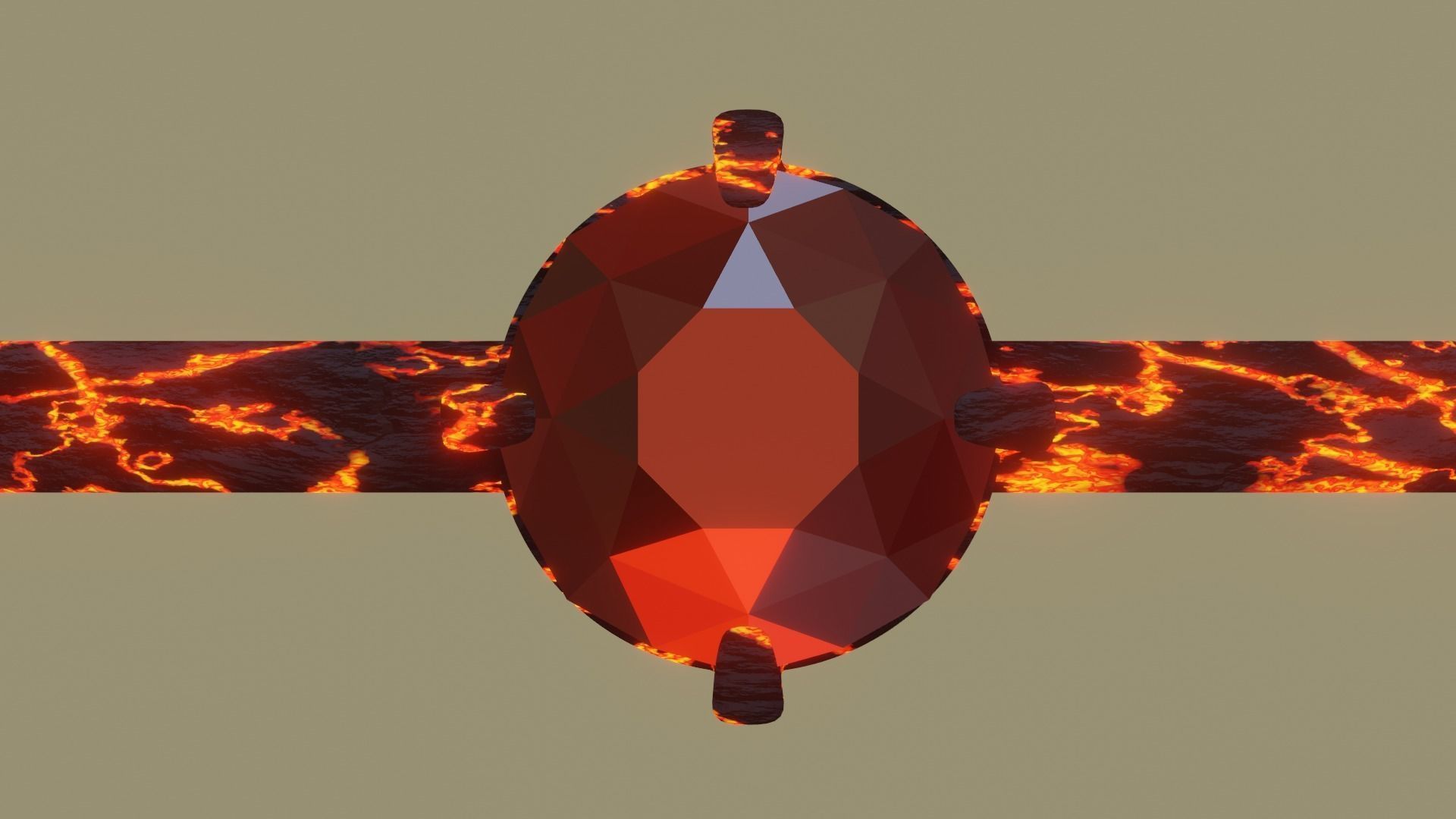 3D model Fire Ruby Ring VR / AR / low-poly | CGTrader