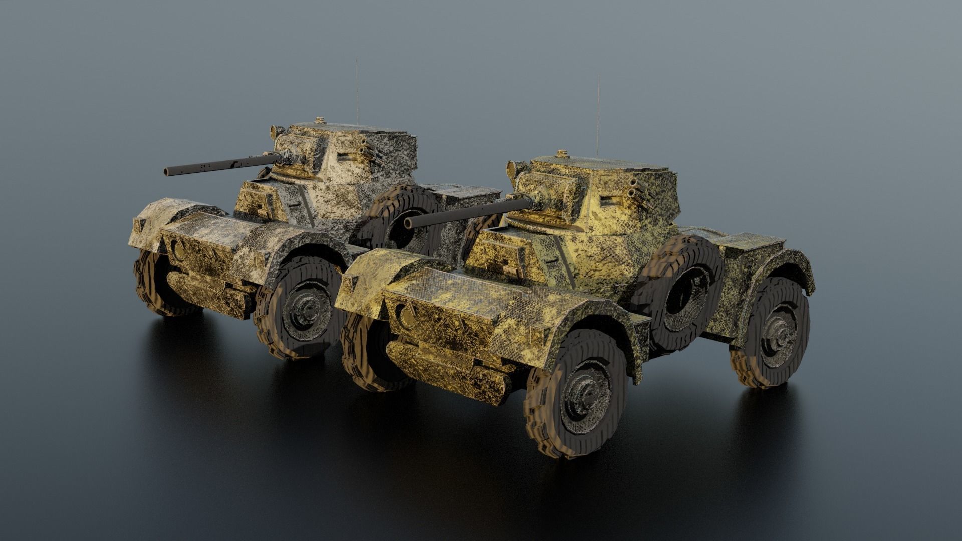 3D model Daimler WW2 Armored Car Game Ready VR / AR / low-poly | CGTrader