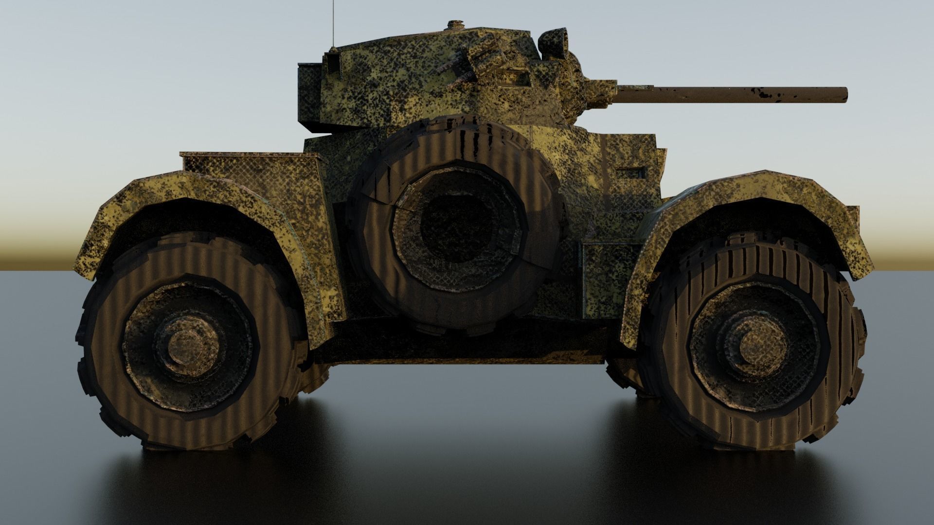 3D model Daimler WW2 Armored Car Game Ready VR / AR / low-poly | CGTrader