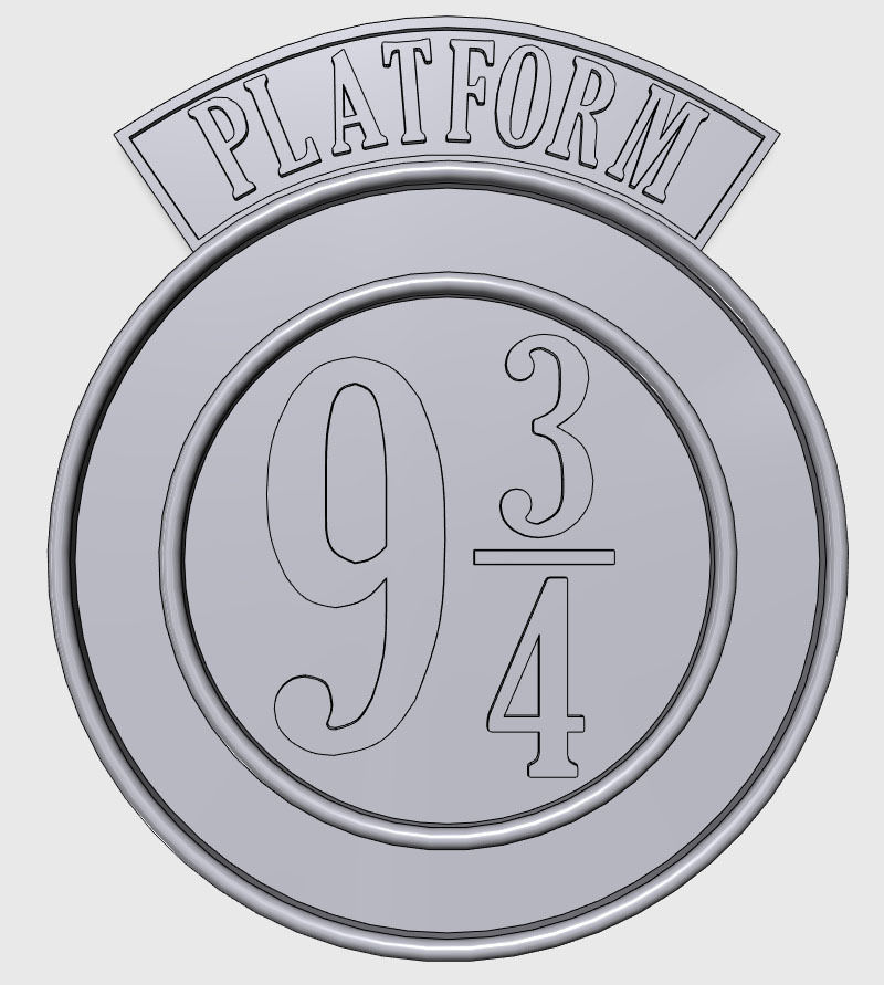 Harry Potter Hogwarts Express Platform Sign 3D model 3D printable ...