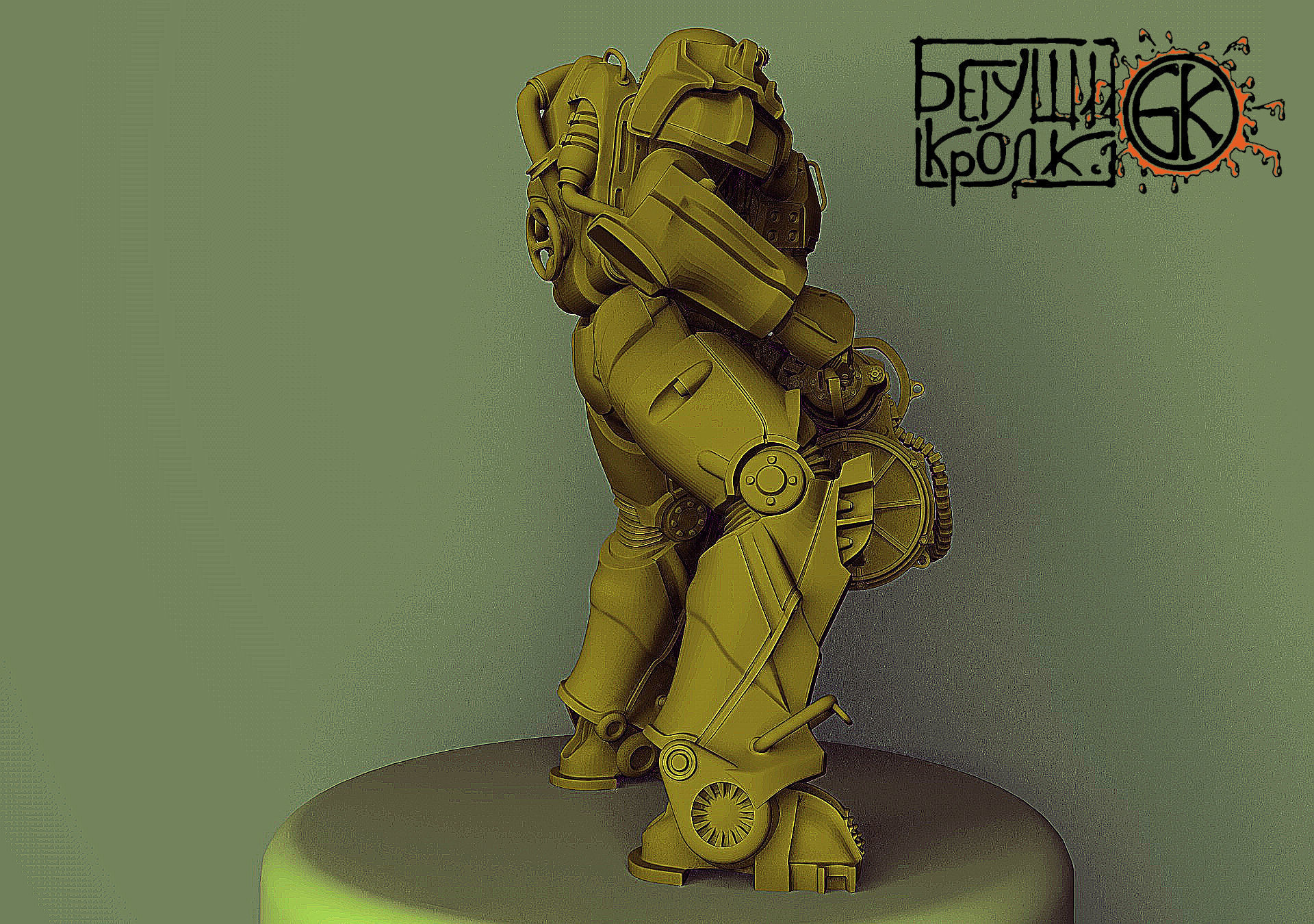 T-60 armor Minigun Fallout 4 Scale 2 3D model 3D printable | CGTrader