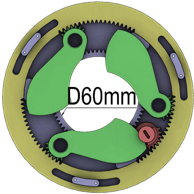 3DP3BLROD60A mechanical shutter Iris mechanism diaphragm diy 3D model 3D printable | CGTrader