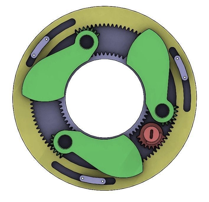 3DP3BLROD60A mechanical shutter Iris mechanism diaphragm diy 3D model ...