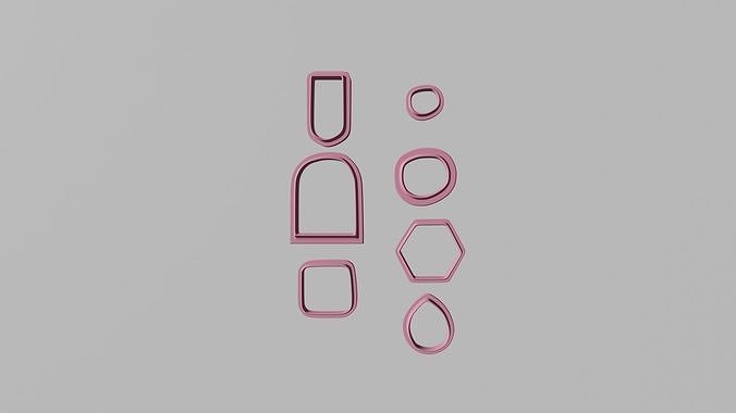 polymer clay cutters pack 3D model 3D printable | CGTrader