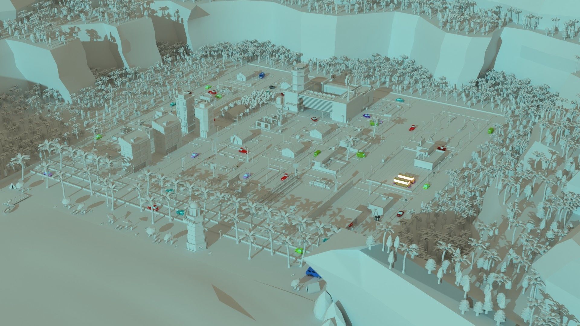 3d lowpoly model lego city map screenshots 3D model | CGTrader