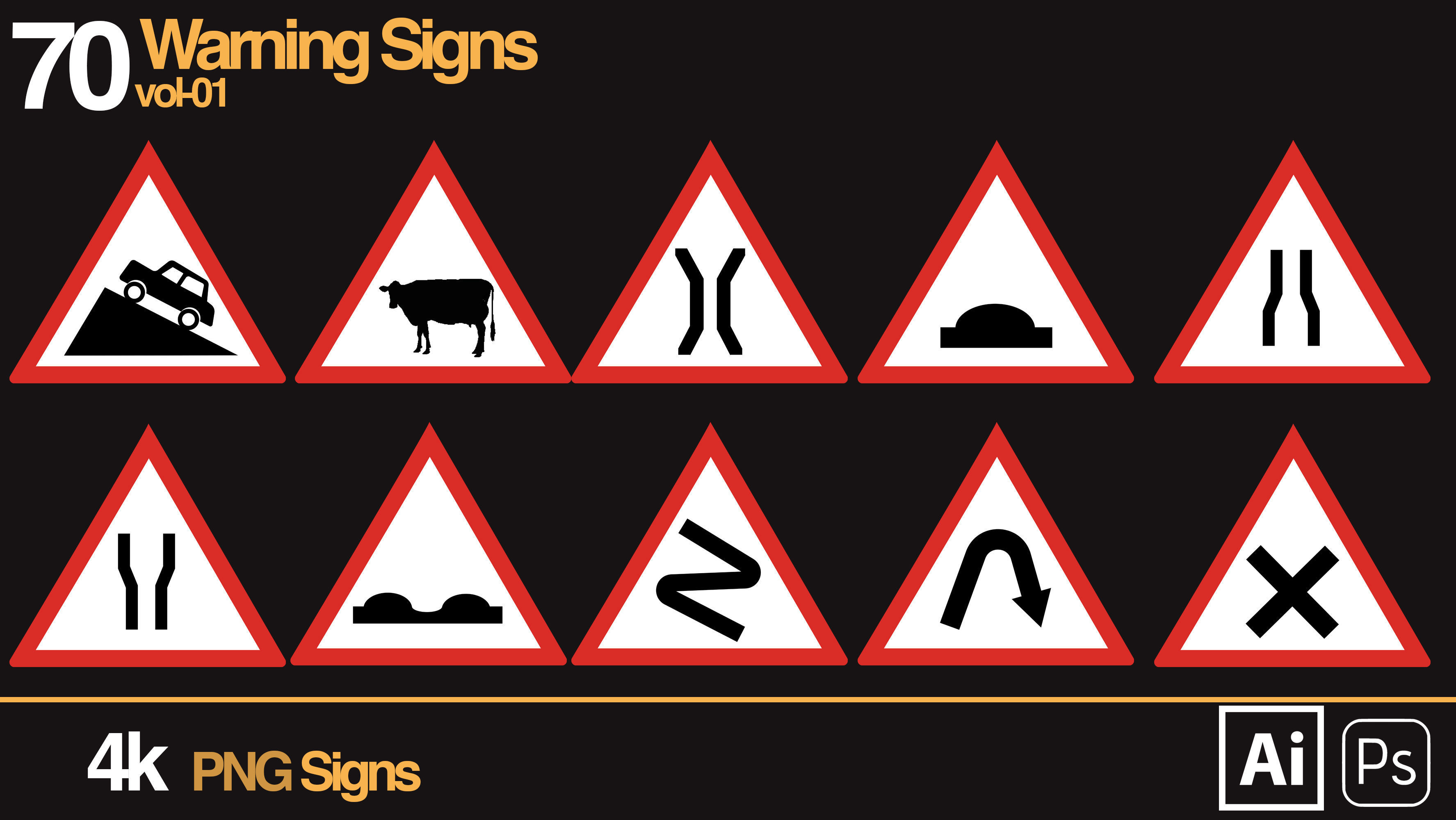 70 WARNING SIGN DECALS Texture | CGTrader