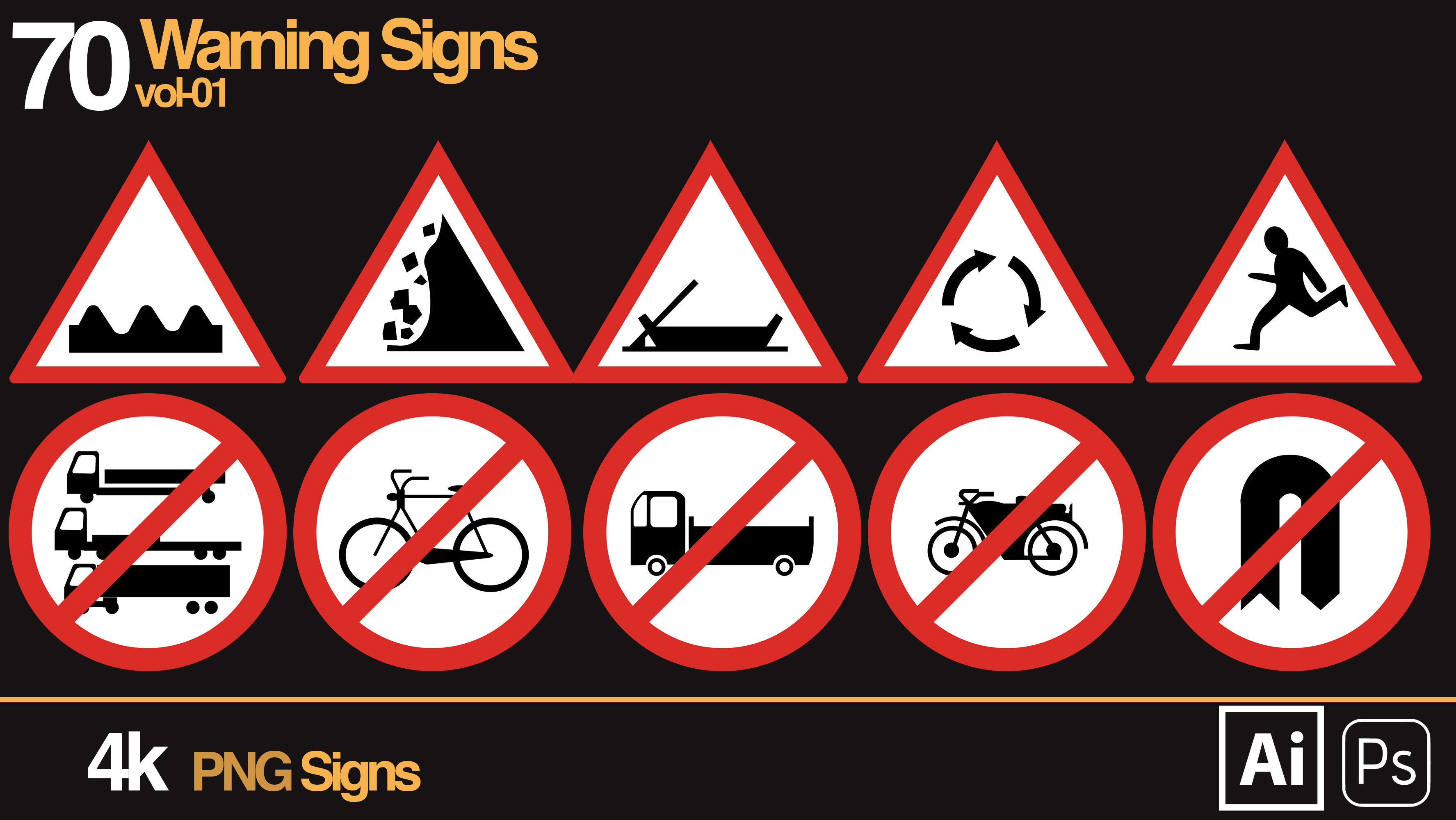 70 WARNING SIGN DECALS Texture | CGTrader