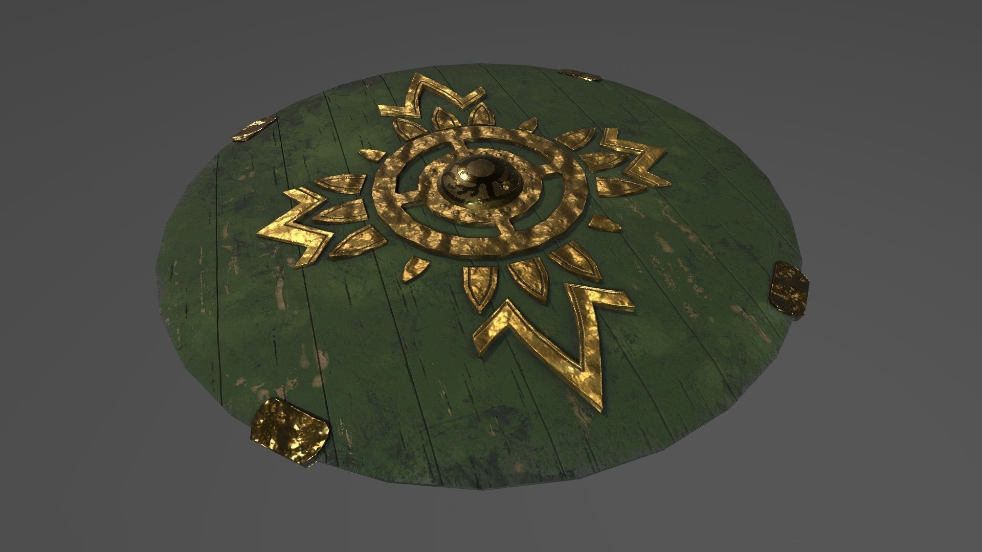3D model Shield of Rohan Lowpoly PBR Game-Ready VR / AR / low-poly ...