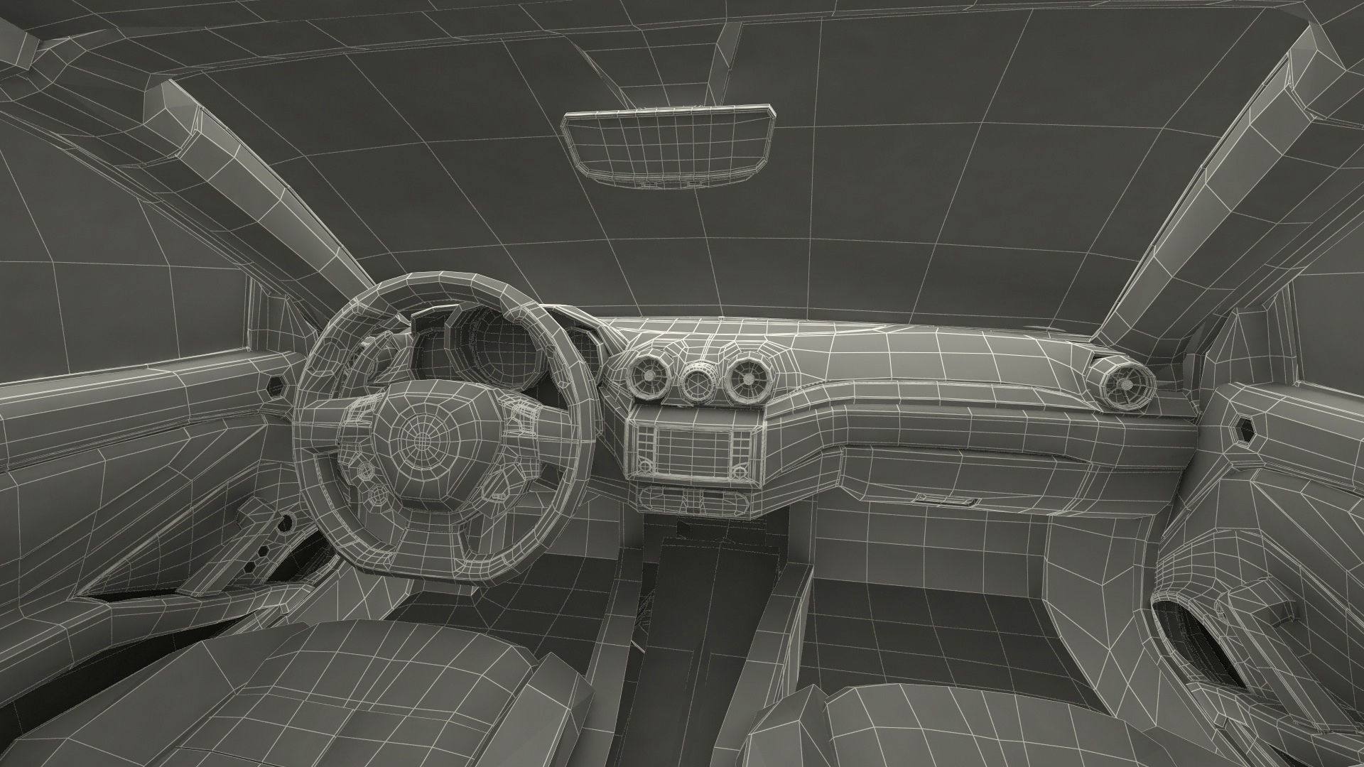 Generic Sport Car Simple Interior 3D model | CGTrader
