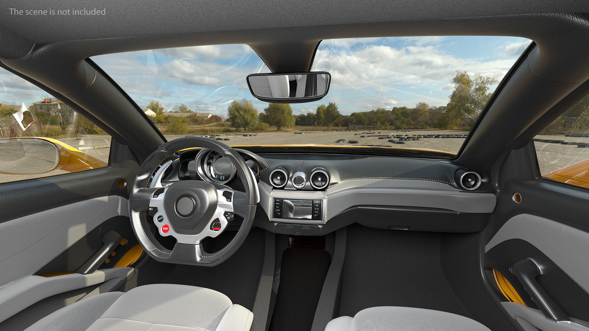 Generic Sport Car Simple Interior 3D model | CGTrader