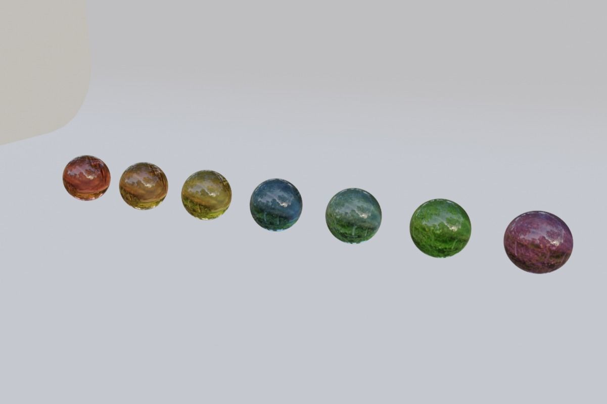 Colored Glass Balls 3D model free 3D model | CGTrader