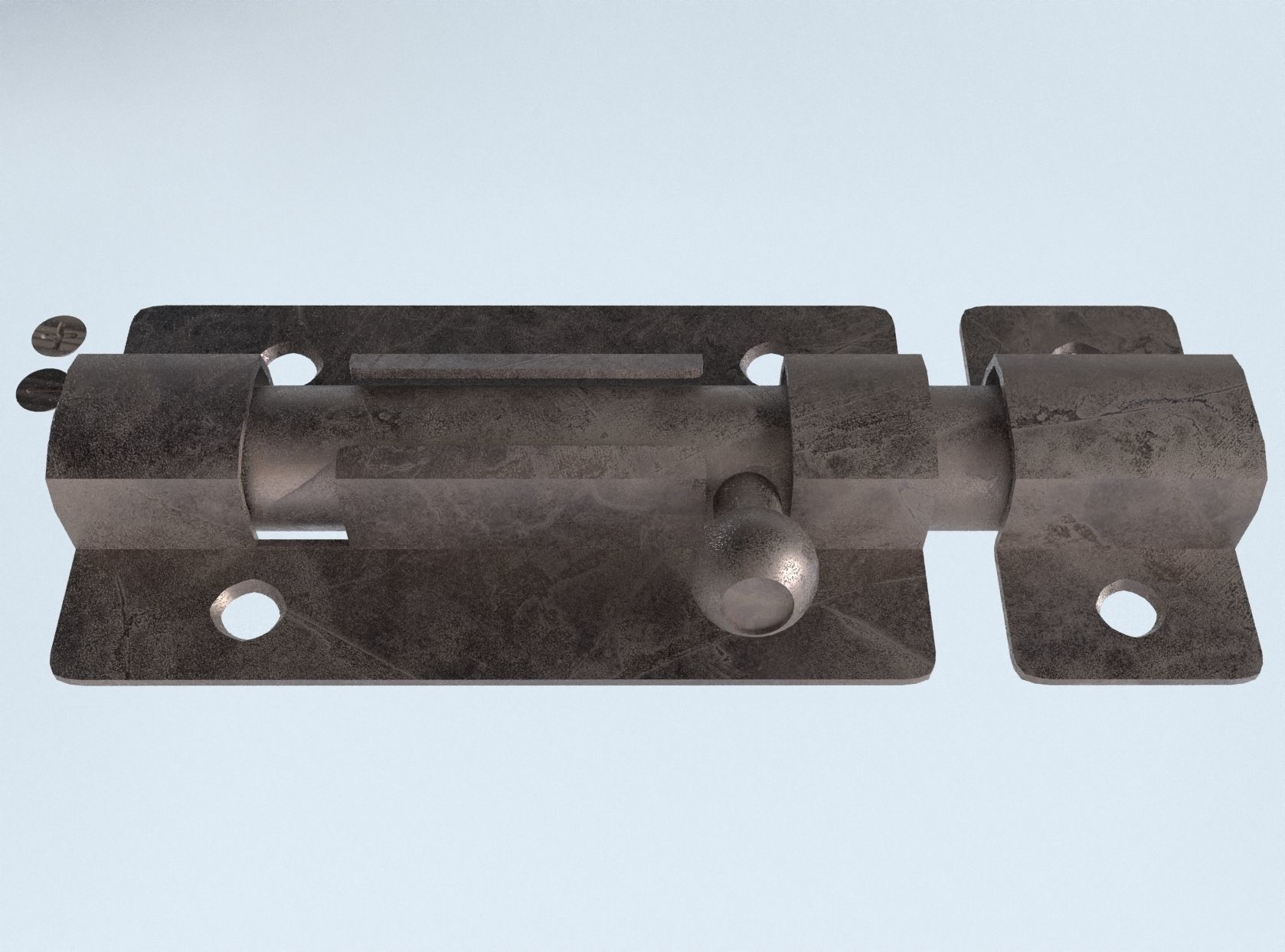 Door lock with round latch in 4 different colors 3D model | CGTrader