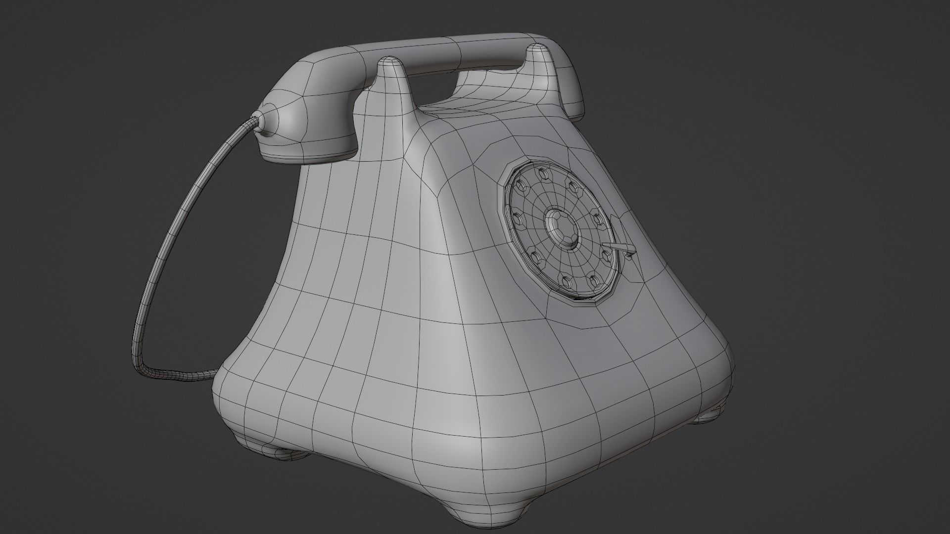 3D model Old telephone low poly VR / AR / low-poly | CGTrader