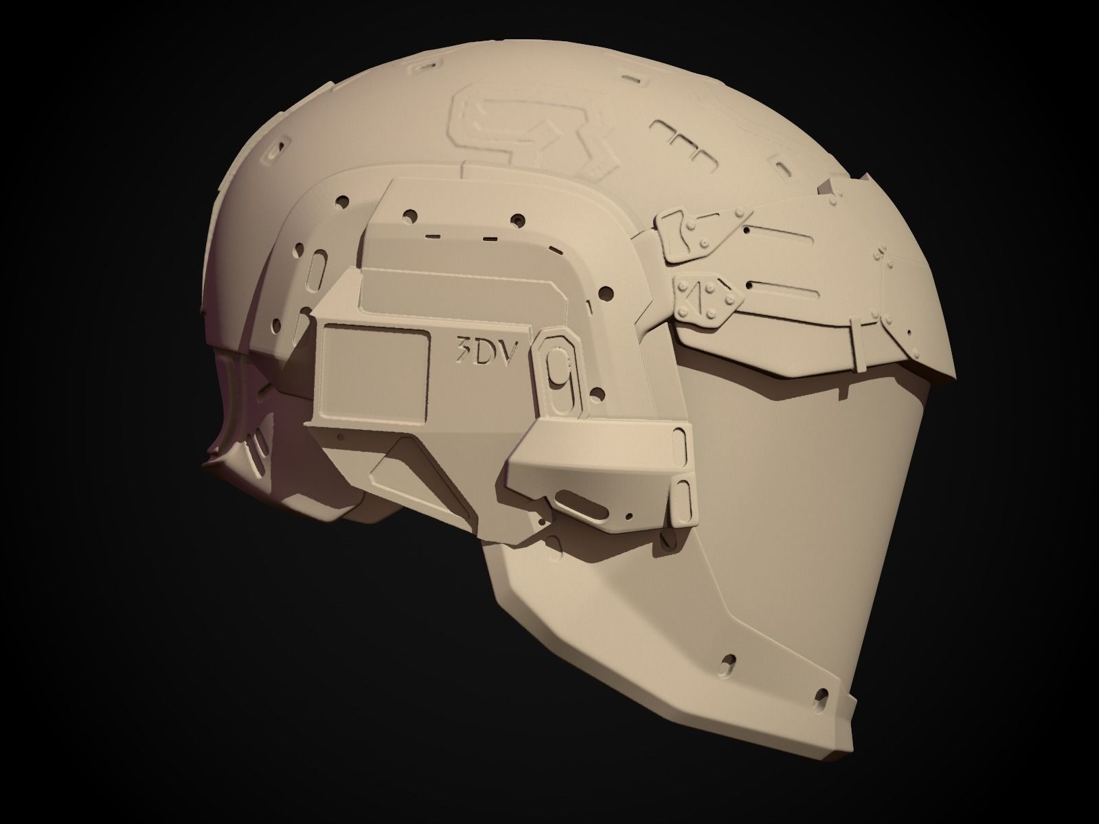 printable sci fi helmet art 3D model 3D printable | CGTrader