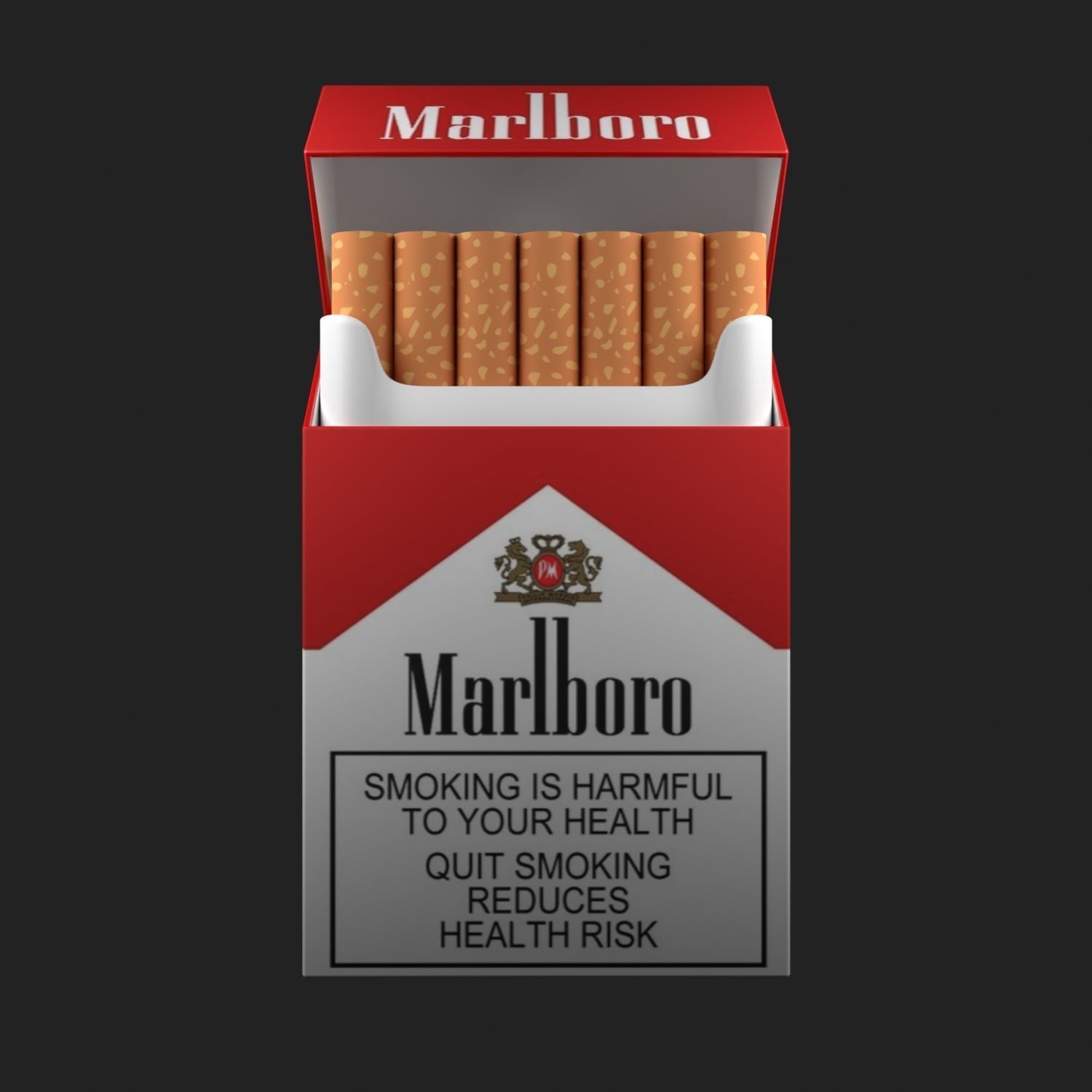 Marlboro Pack of 20 Cigarettes free 3D model | CGTrader
