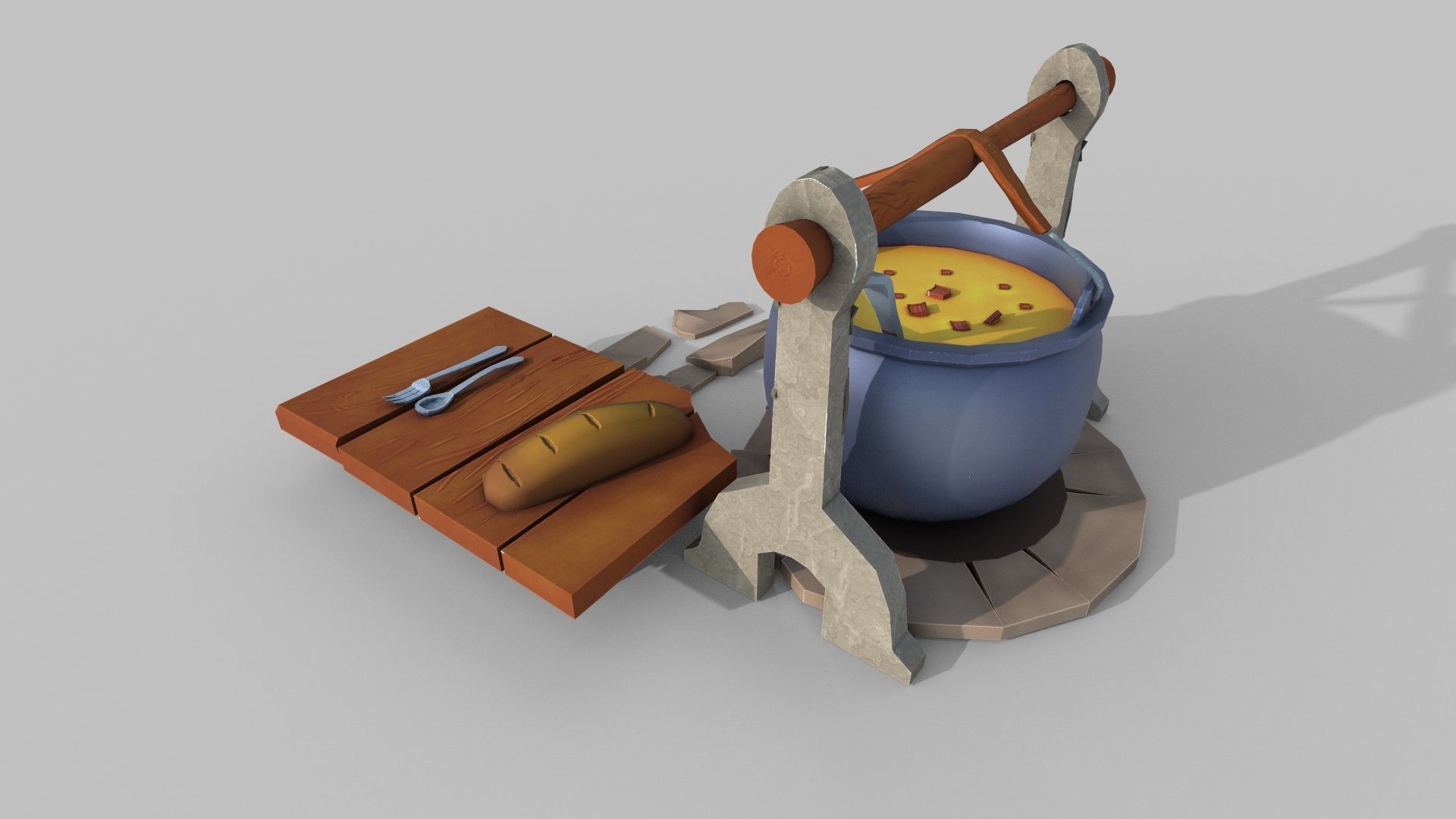 3D model Medieval Soup Pot VR / AR / low-poly | CGTrader