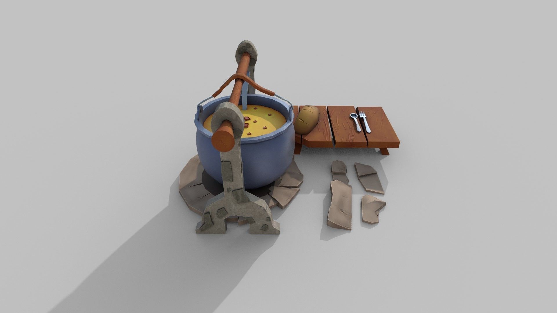 3D model Medieval Soup Pot VR / AR / low-poly | CGTrader
