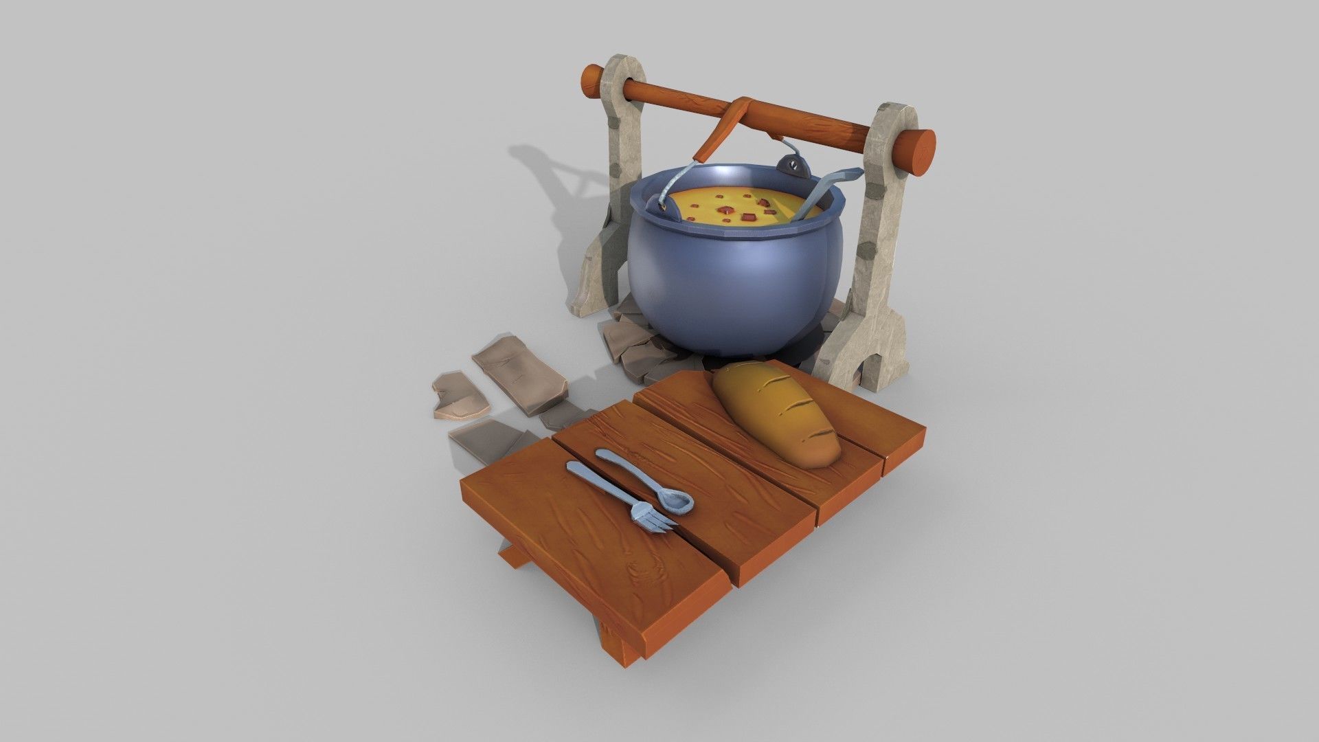 3D model Medieval Soup Pot VR / AR / low-poly | CGTrader