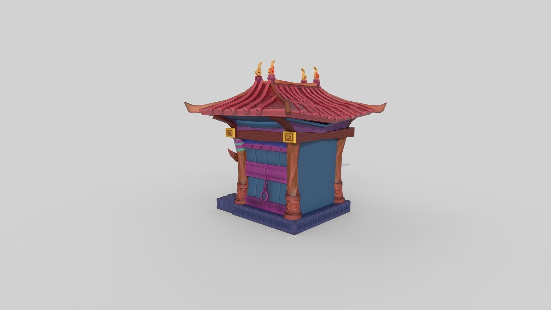 3D model Japanese Temple VR / AR / low-poly | CGTrader