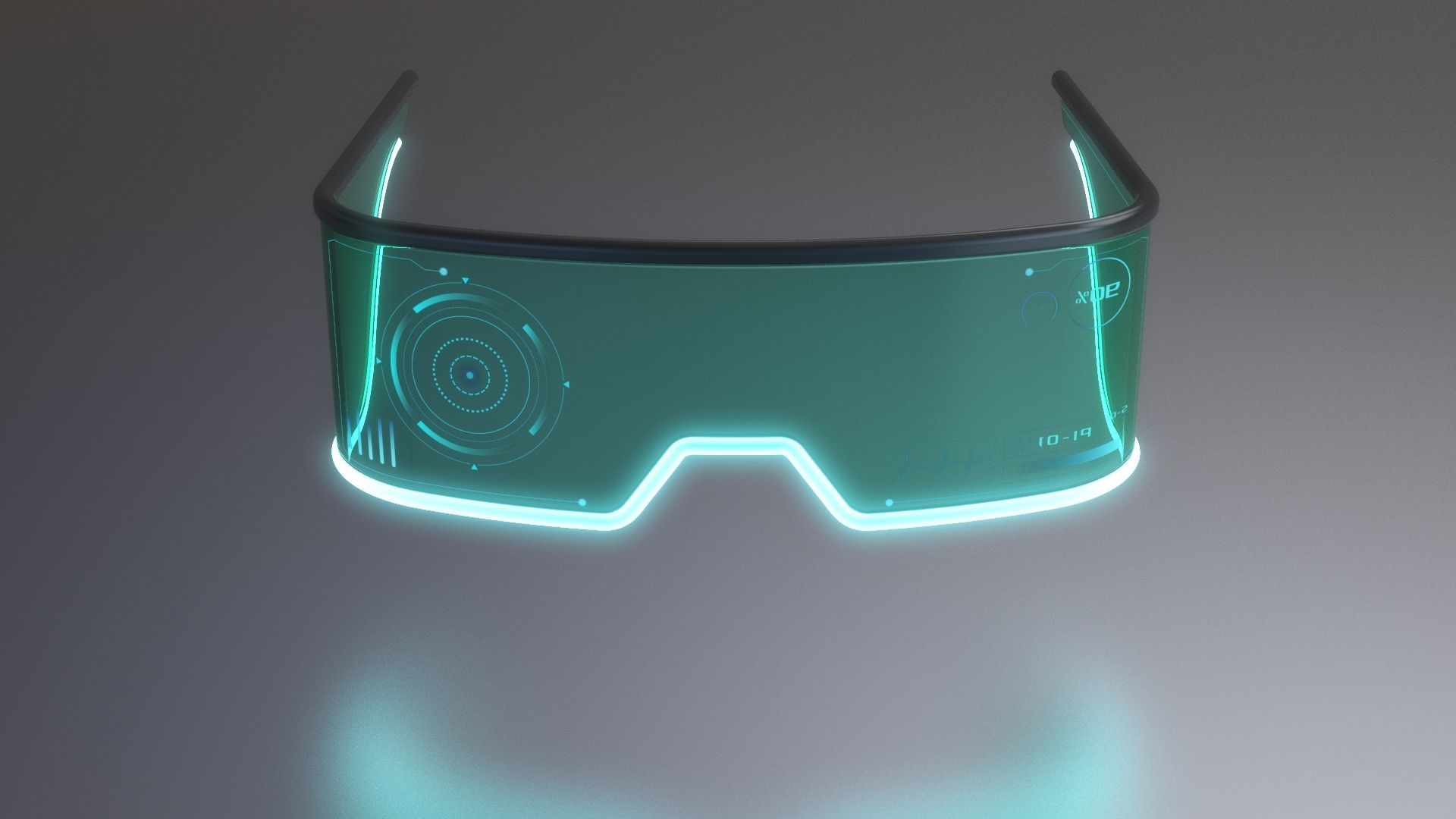 Modern sci-fi Goggles Glasses 3D model | CGTrader