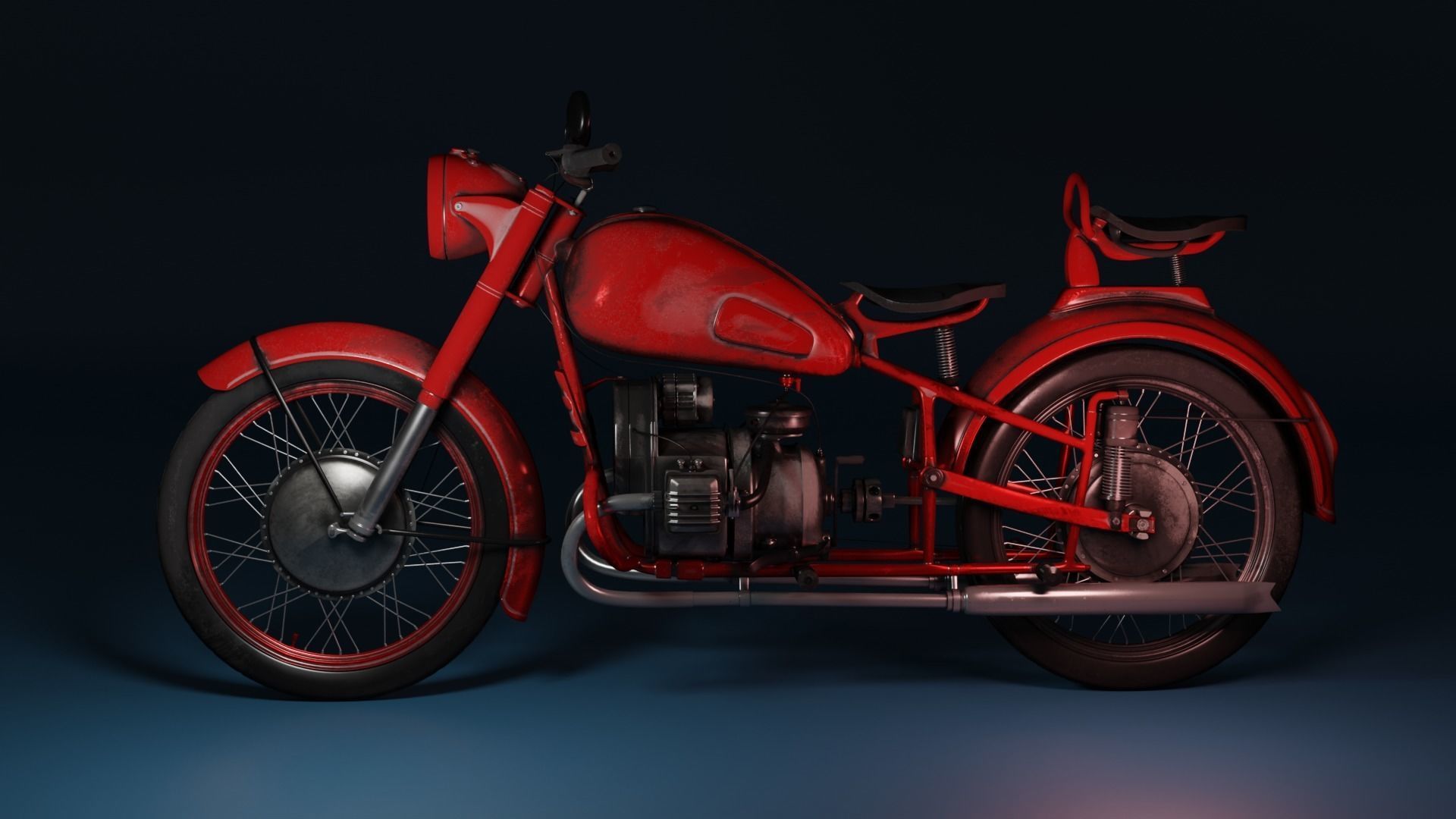 Motorcycle Ural K750 3D model | CGTrader