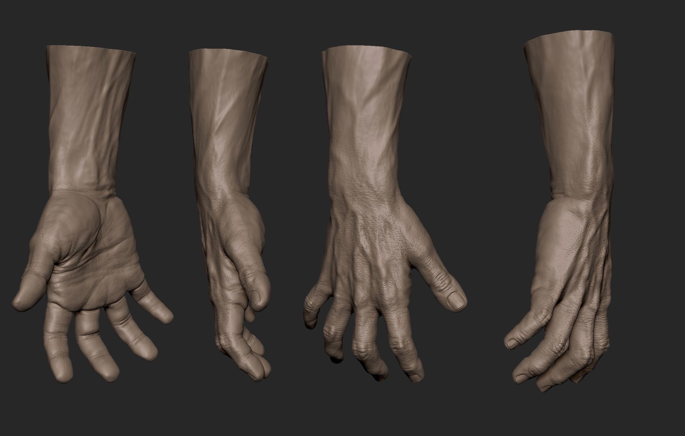 Realistic Male Hand Sculpt 2 3D model | CGTrader