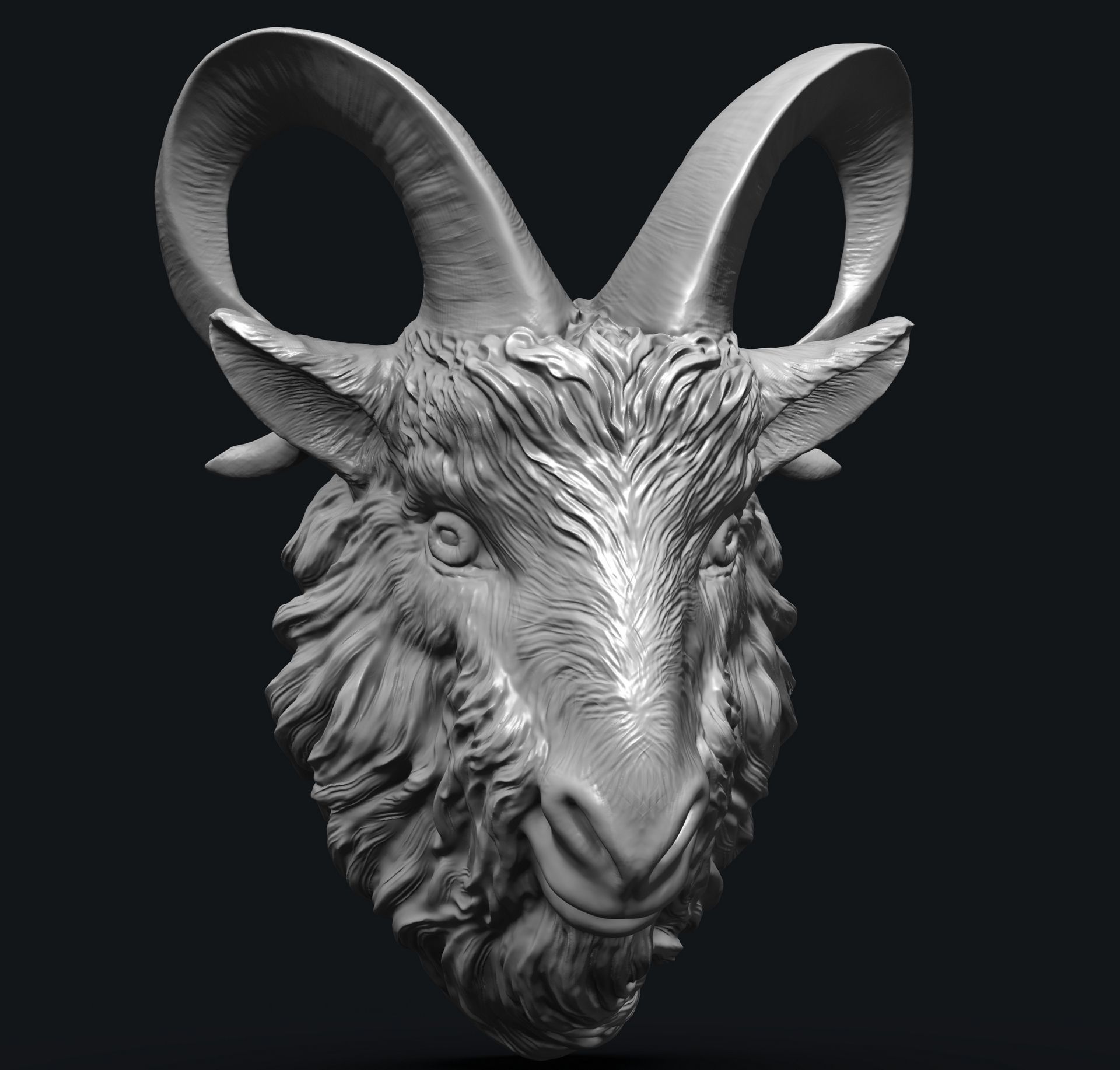 Goat Head 3D model 3D printable | CGTrader