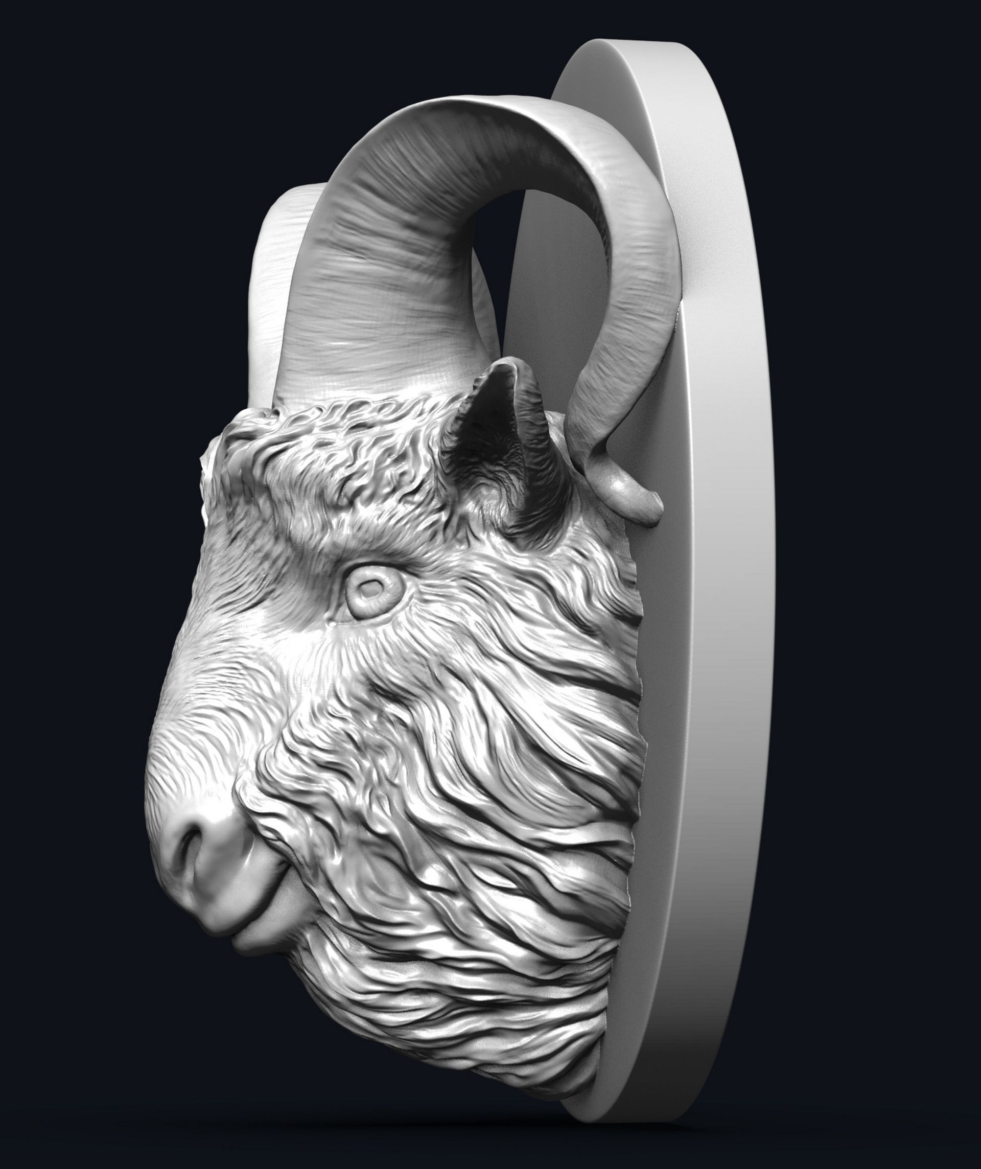 Goat Head 3D model 3D printable | CGTrader