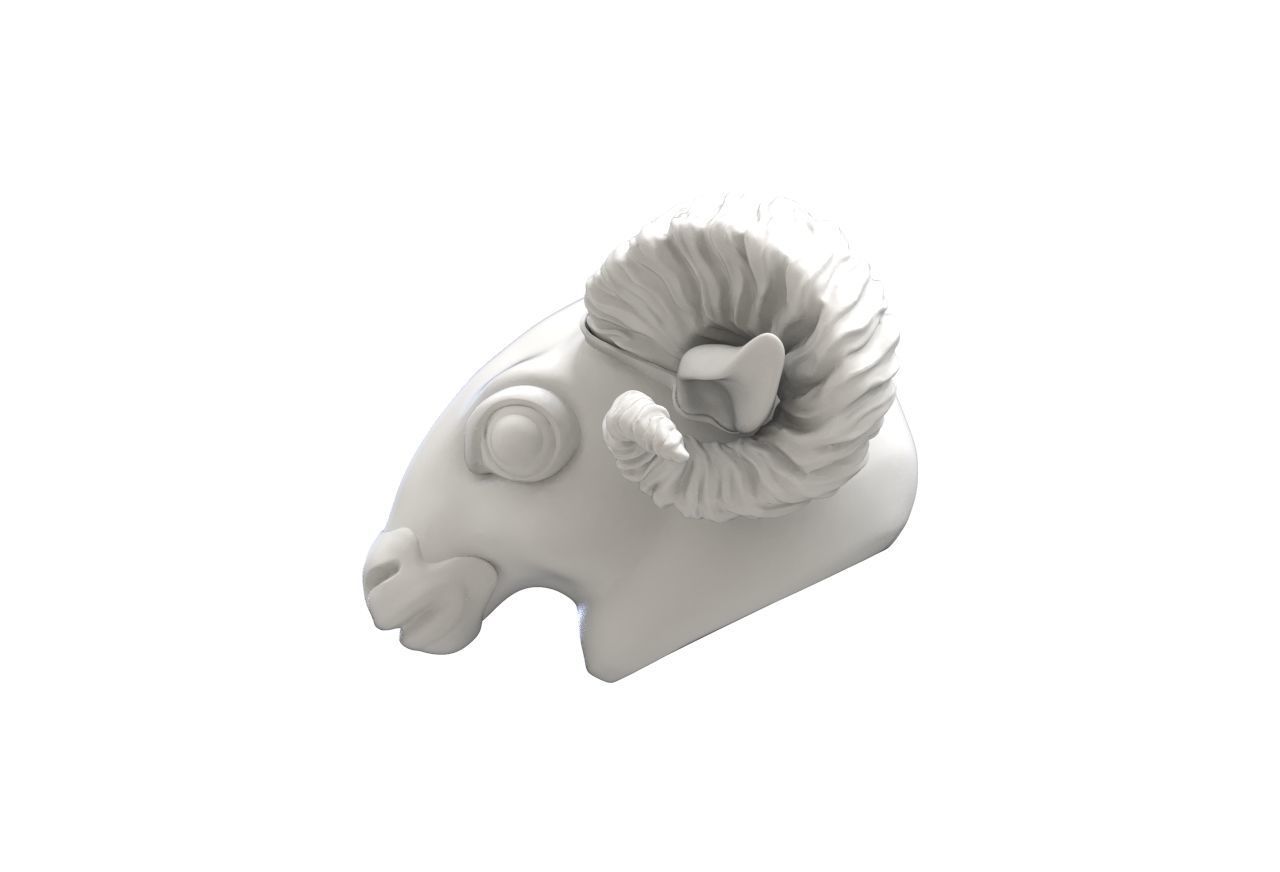 3D Printable concept Sheep head 3D print model 3D model 3D printable ...
