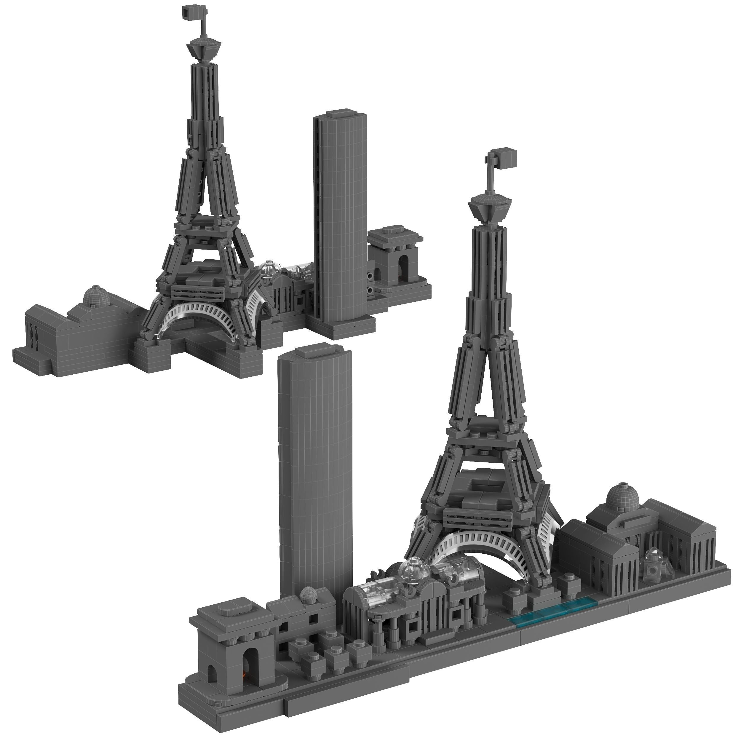 Lego Architecture Skyline - 21044 Paris 3D model | CGTrader