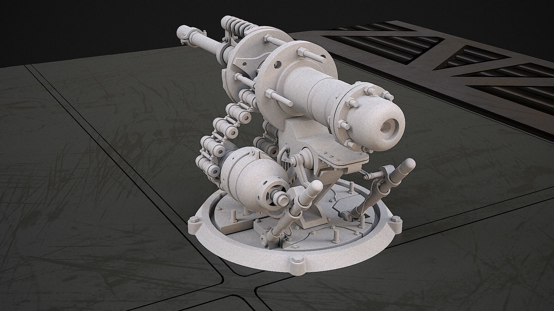 Chain autocannon 3D model | CGTrader
