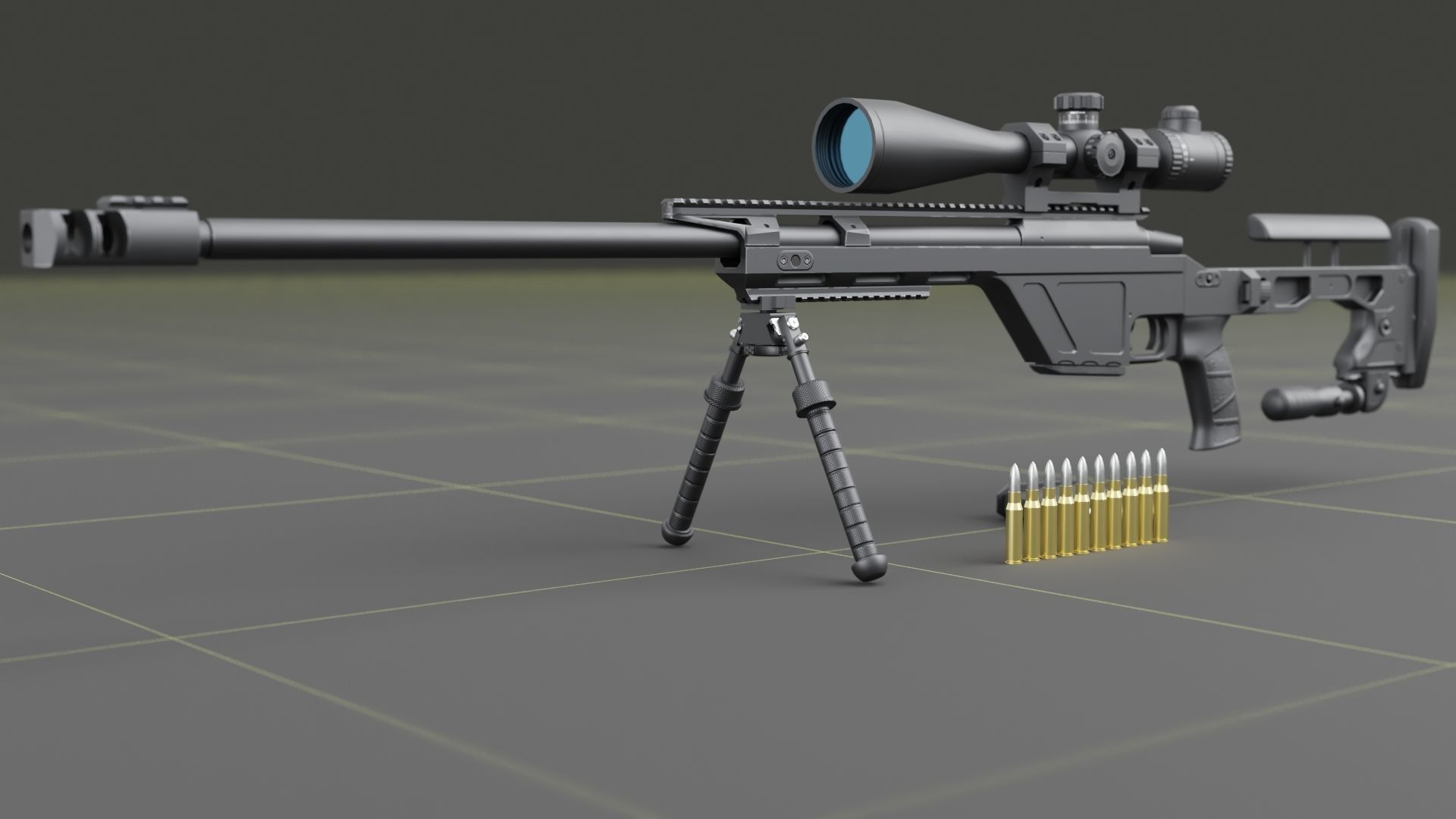 3D model CZ TSR Sniper Rifle VR / AR / low-poly | CGTrader