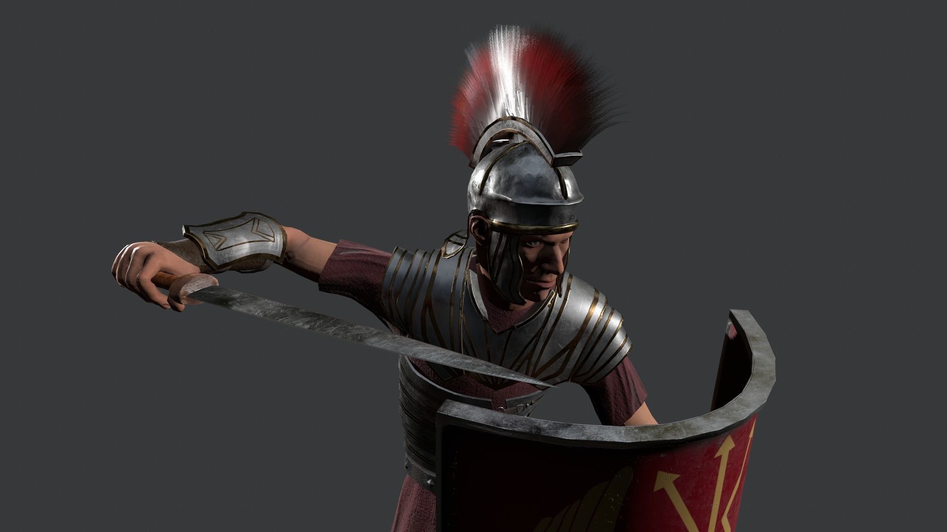 3D model ROMAN Legioner VR / AR / low-poly | CGTrader