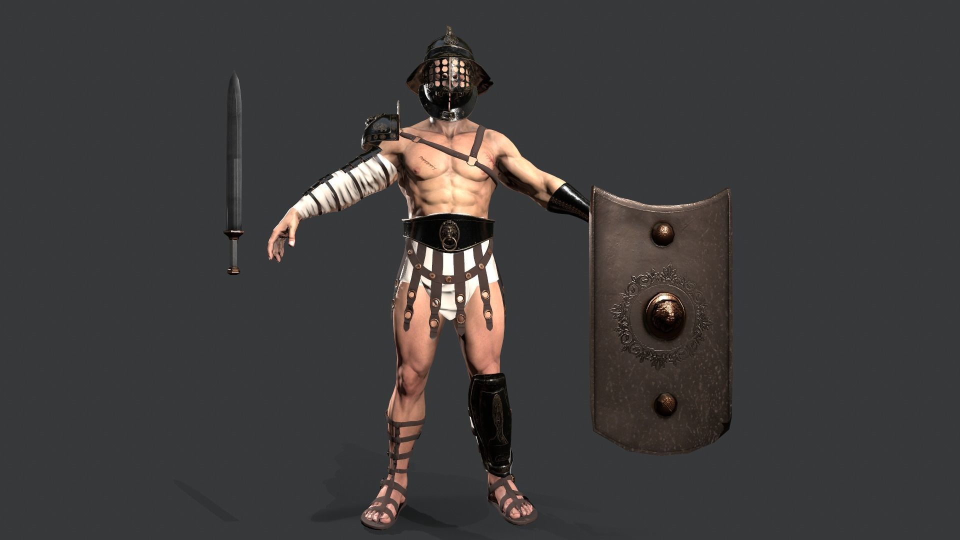 3D model Gladiator Murmillo VR / AR / low-poly | CGTrader