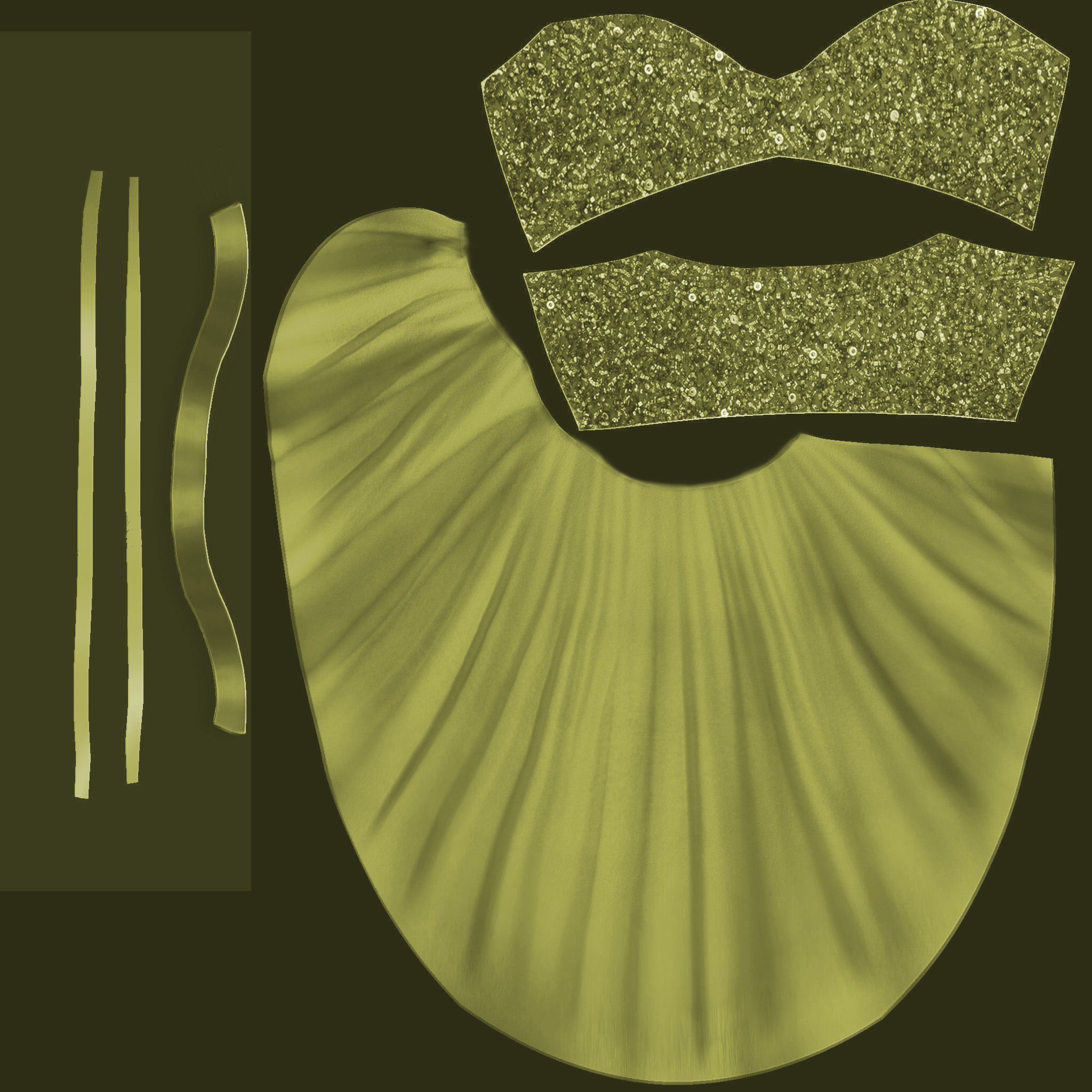 3D model Spaghetti Strap Dress VR / AR / low-poly | CGTrader